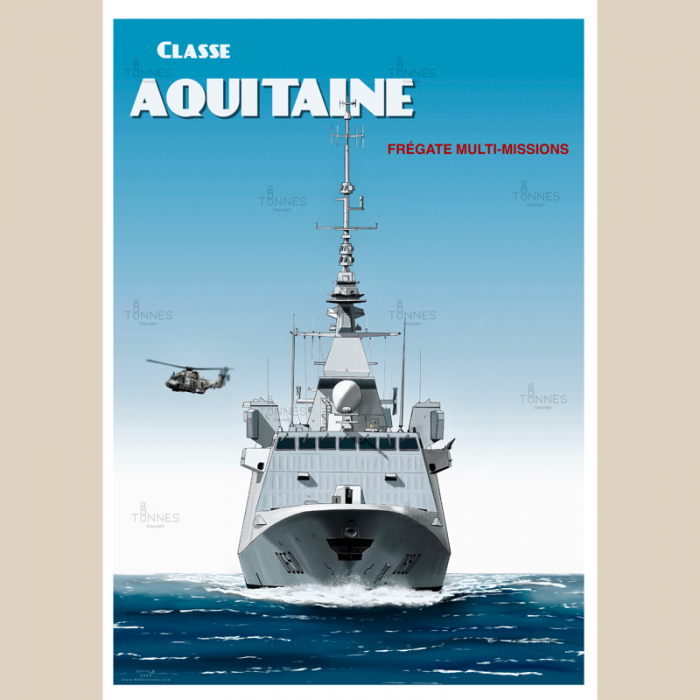 Poster of the furtive french frigate aquitaine class (fremm) - Targ...