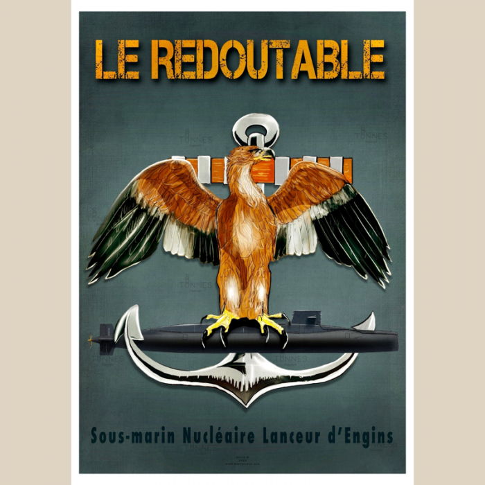 Poster "le redoutable" snle - France - 800 Tonnes