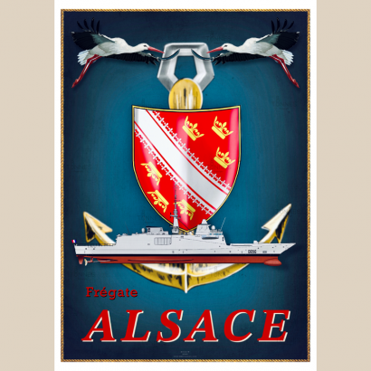 Poster tampion french frigate alsace - Targets - 800 Tonnes
