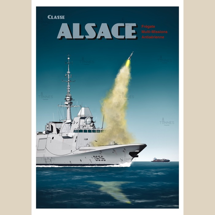 Poster of the furtive french frigate alsace class (fremm) - Targets...